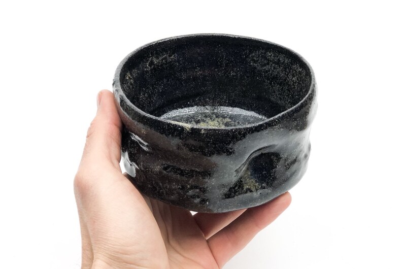 Black Matcha Chawan Ceramic Tea Bowl for Japanese Tea Ceremony - Etsy
