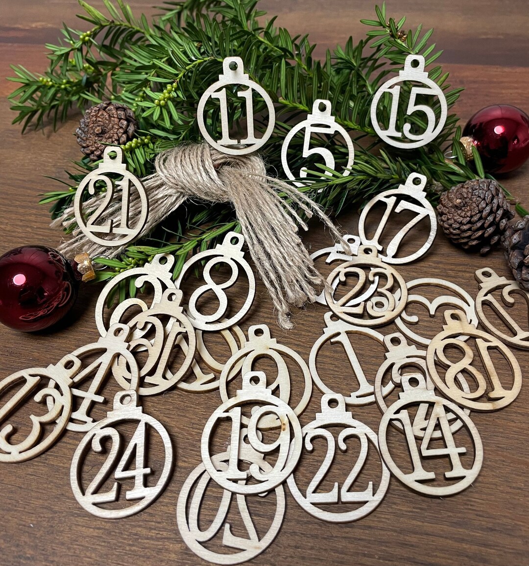 ADVENT NUMBERS 1 24 NEW Advent Calendar Wood - Etsy