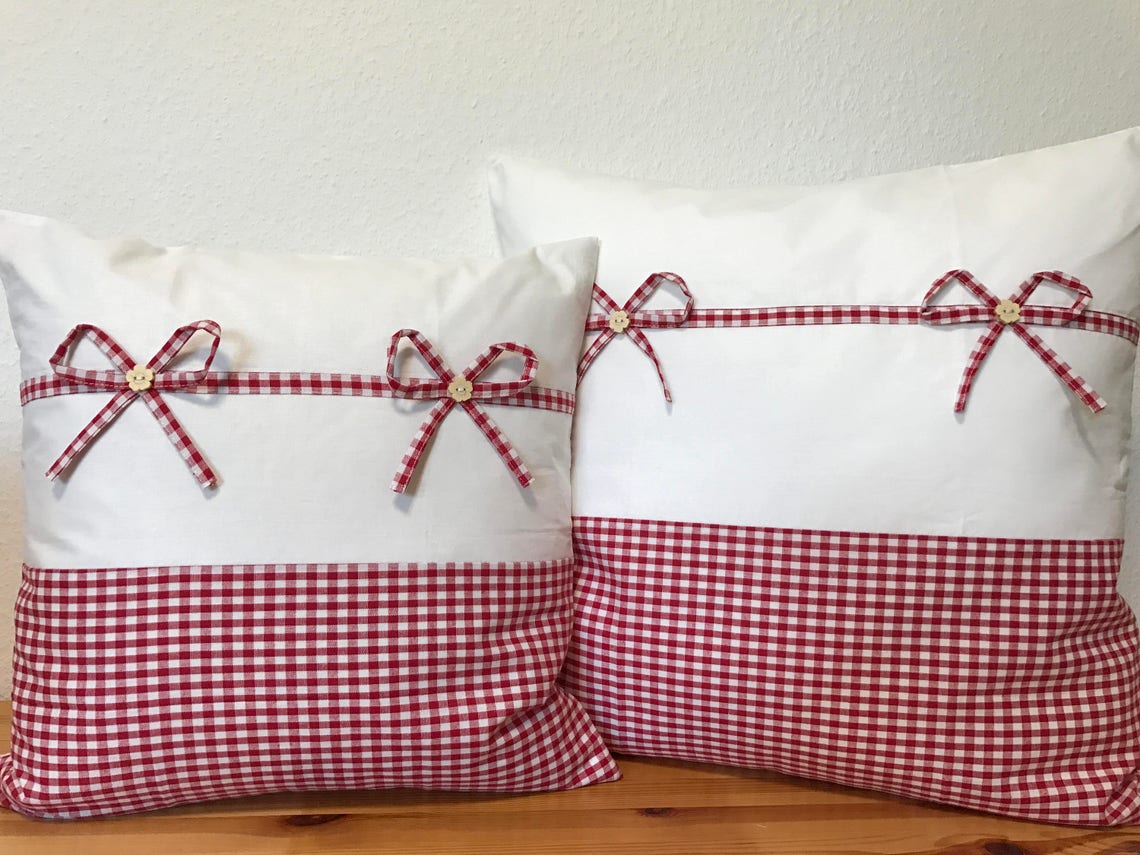 1 Country Style Cushion Cover, Pillow Case, Country Style Pillow, Red ...