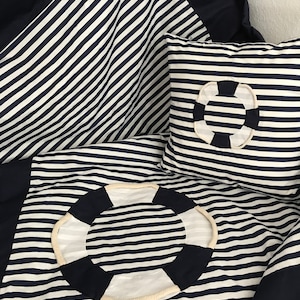 Maritime Decke, Patchworkdecke, Tagesdecke, Babydecke, Kinder Decke, Bettüberwurf *Rettungsring ...