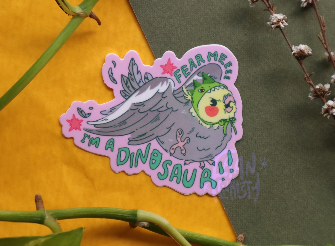 Dino Birb - Vinyl Sticker - Etsy