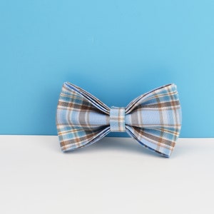 Custom Blue Plaid Dog Walking Set Personalized Dog Collar, Matching Dog ...