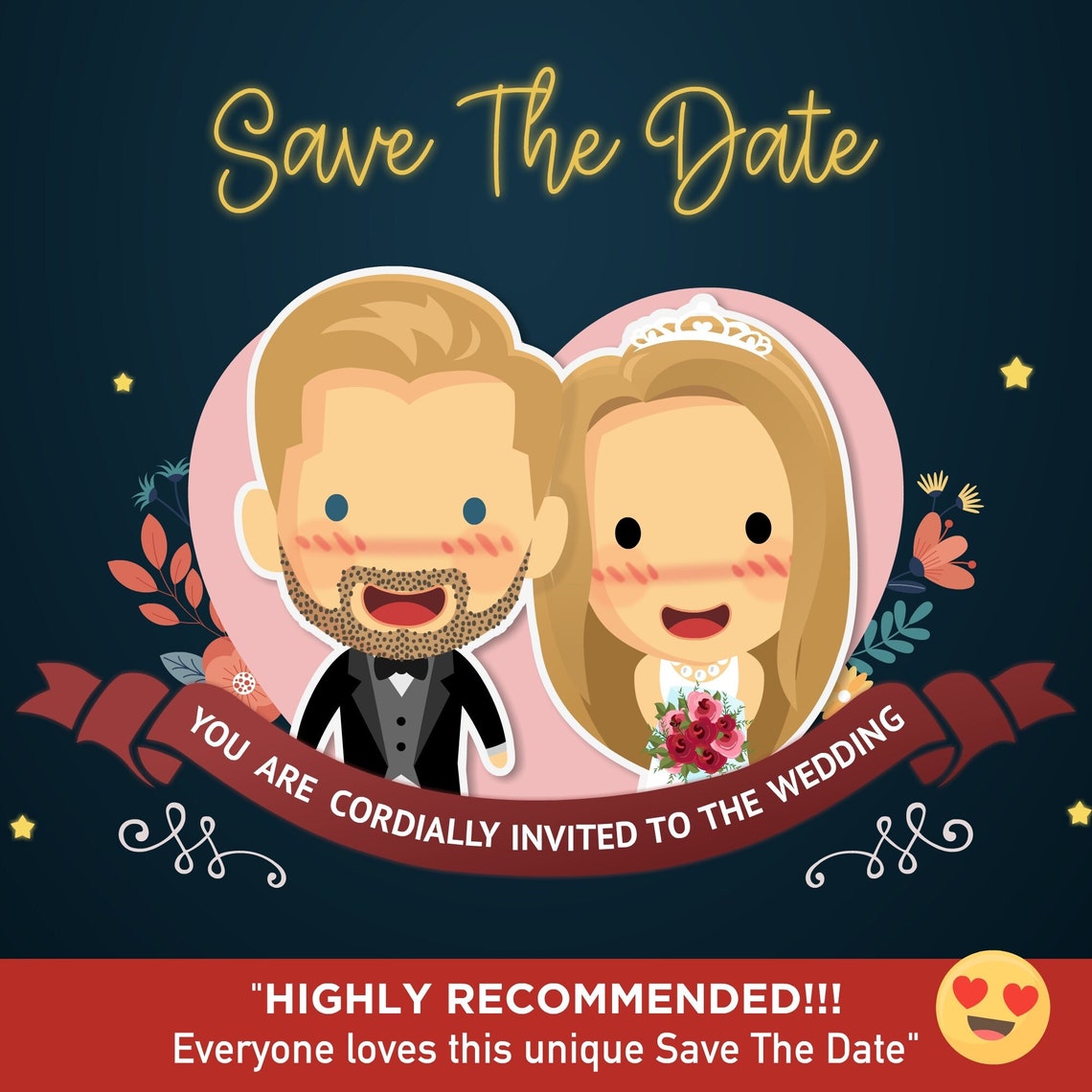Save the Date Animation Custom Wedding Announcement Video Digital ...