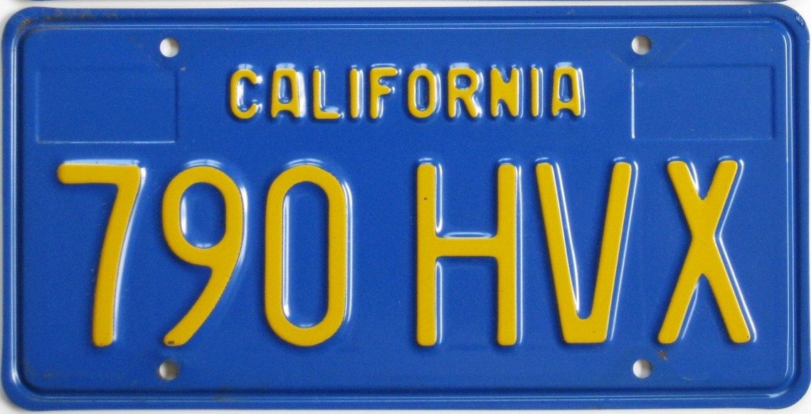 CALIFORNIA 1970 Vinyl Year Tab/tag Sticker - Replica - for Vintage ...