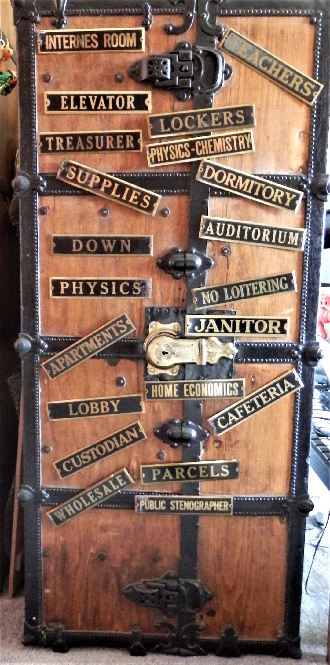 Vintage Brass Plate - Department Name Plate - Antique Brass Plate ...