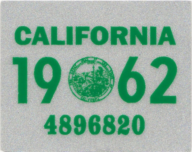 California Motorcycle License Plate - Etsy