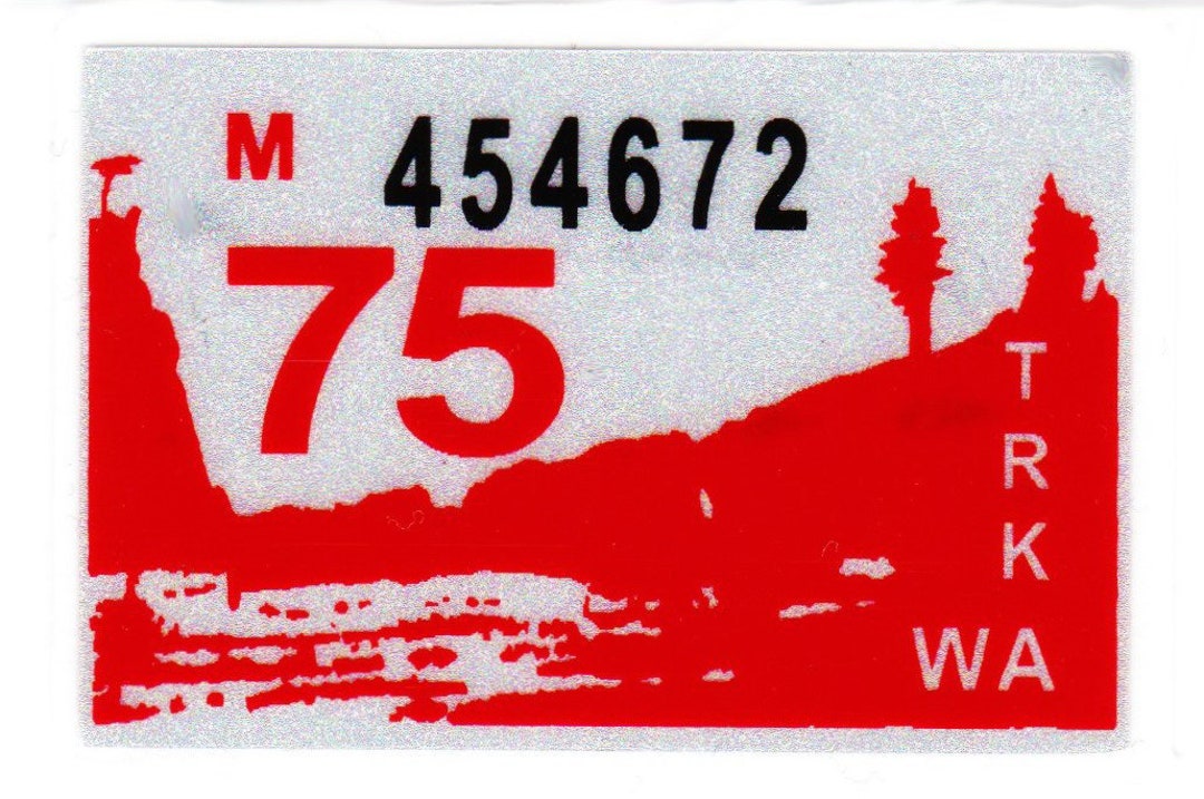 1975 WASHINGTON TRUCK Vinyl Reflective "year" TAB Stickers - to Be ...