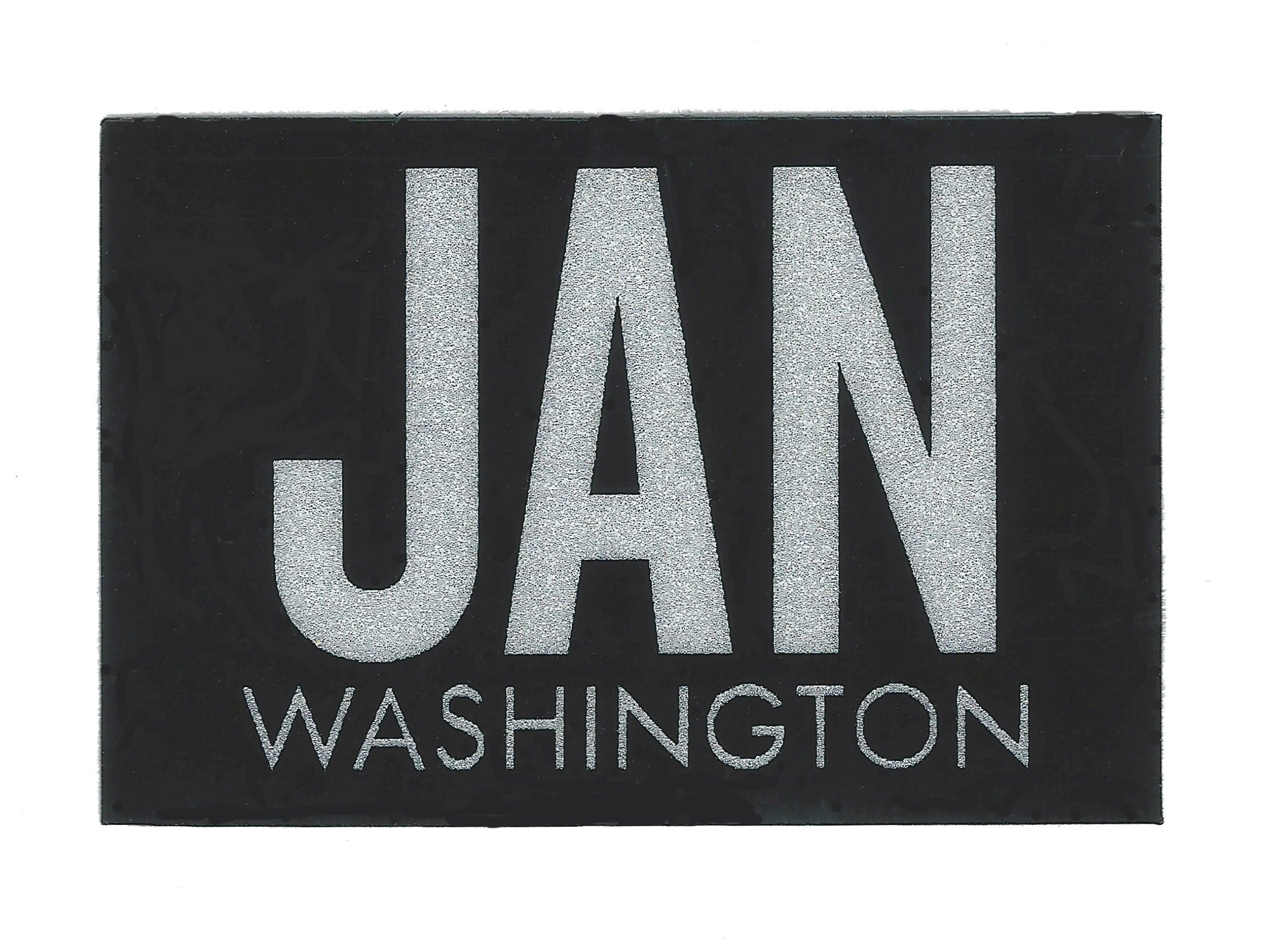 WASHINGTON JAN January Vinyl Reflective Month Tab Stickers, Used From ...