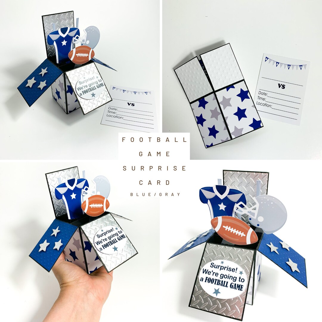 Football Game Surprise Card Pop up Card Football NFL Game - Etsy