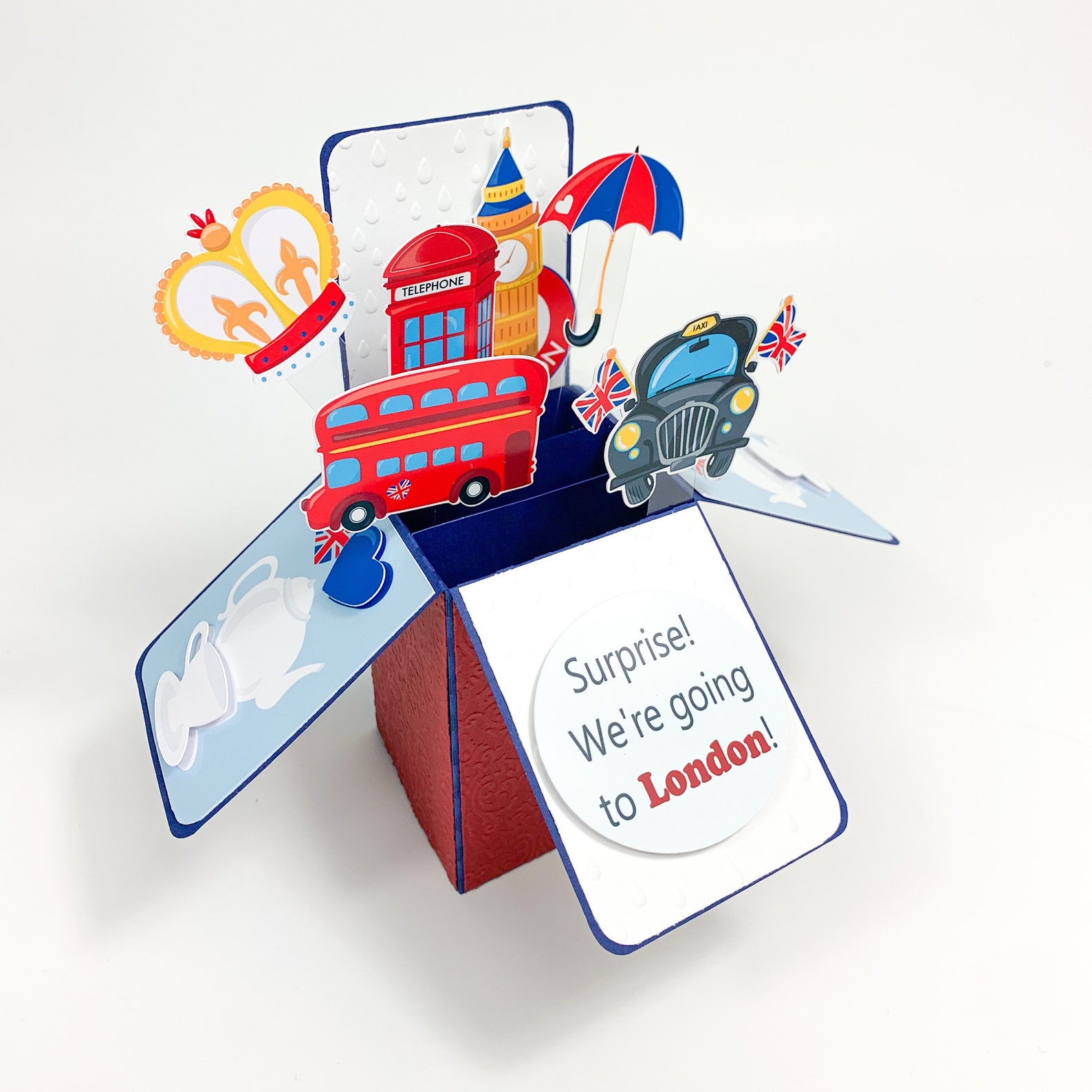 London Travel Reveal Pop up Card Pop up Card London Travel - Etsy