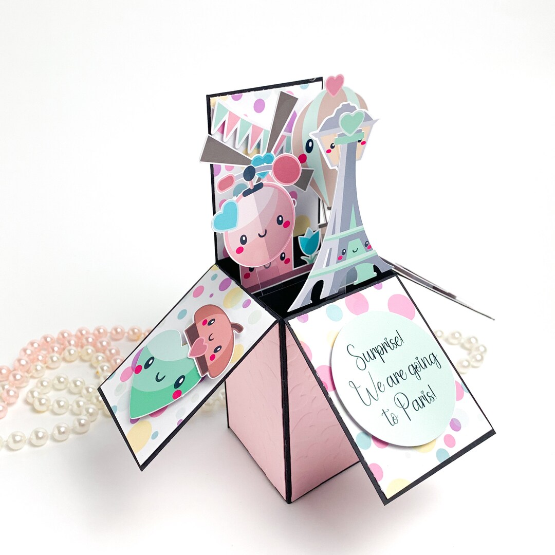Paris Family Vacation Surprise, Paris Travel Announcement, Paris Kawaii ...