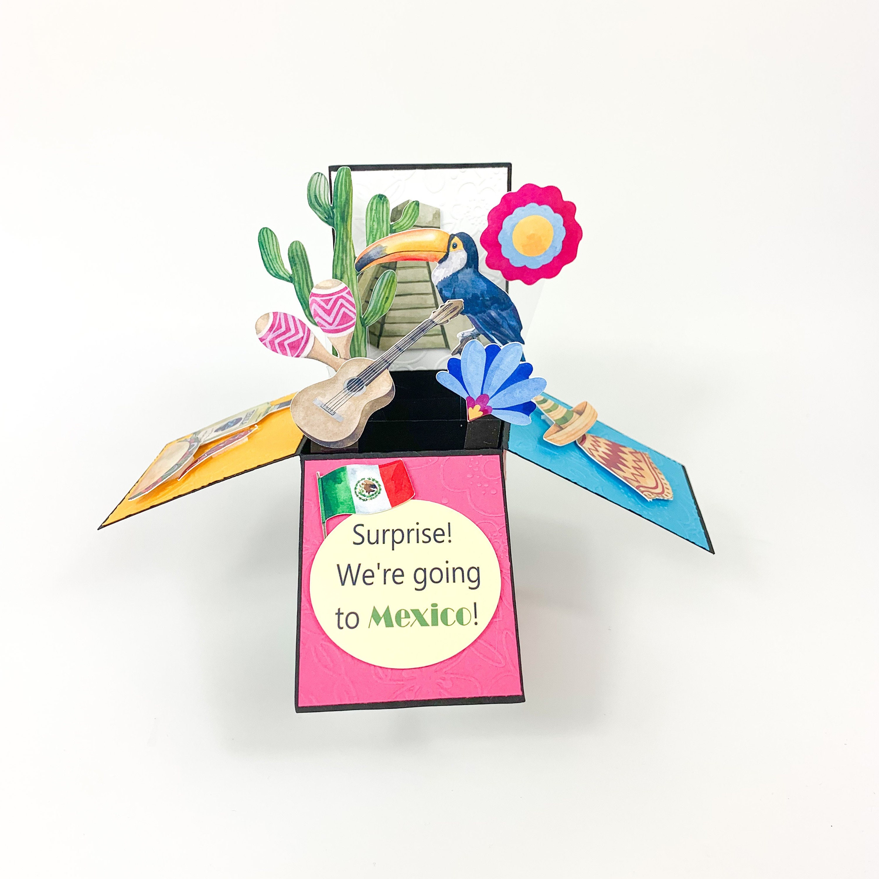 Mexico Travel Reveal Card 3D Card Mexico Mexico Surprise - Etsy