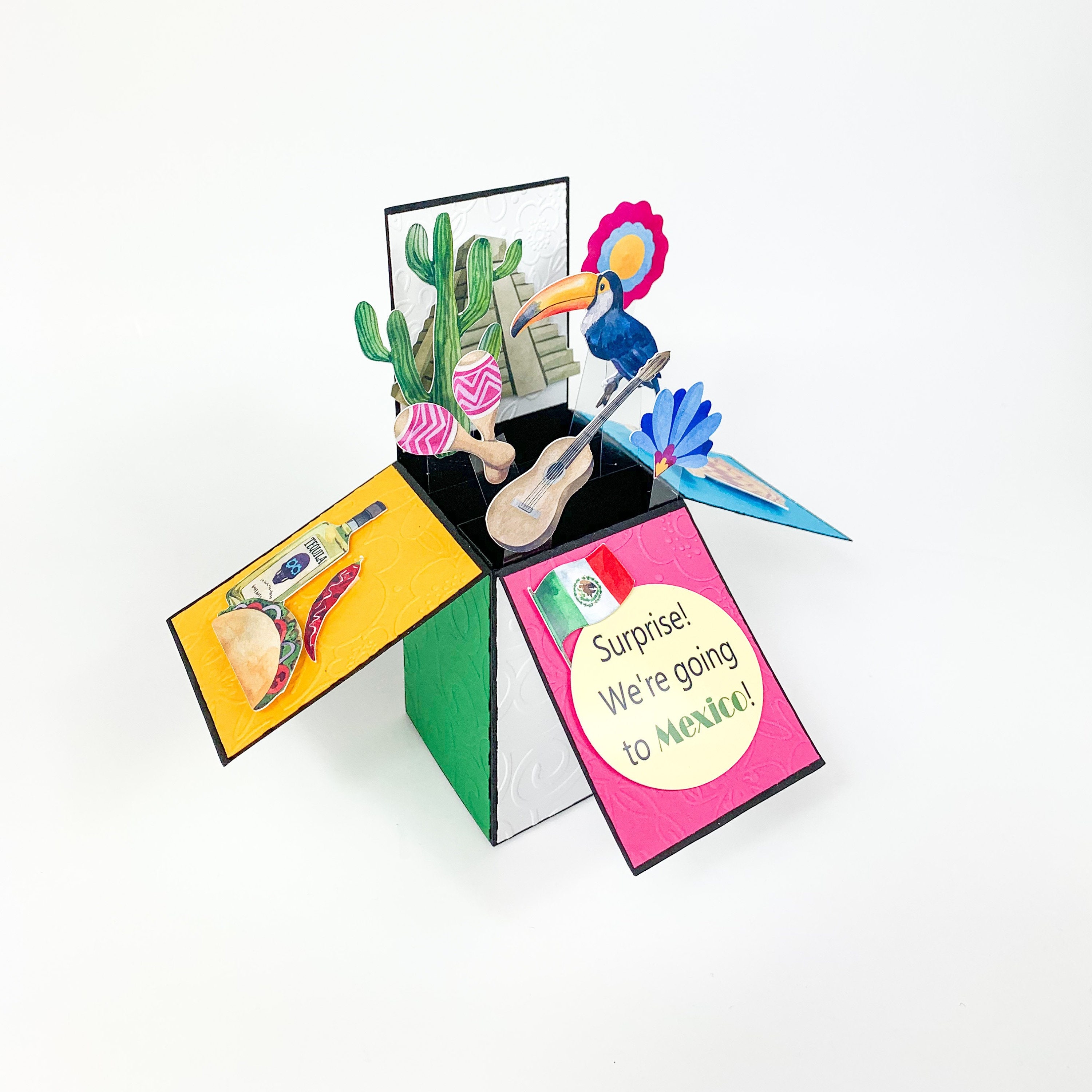 Mexico Travel Reveal Card 3D Card Mexico Mexico Surprise - Etsy