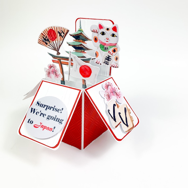 Japan Travel Reveal Pop up Card Pop up Card Japan Travel - Etsy