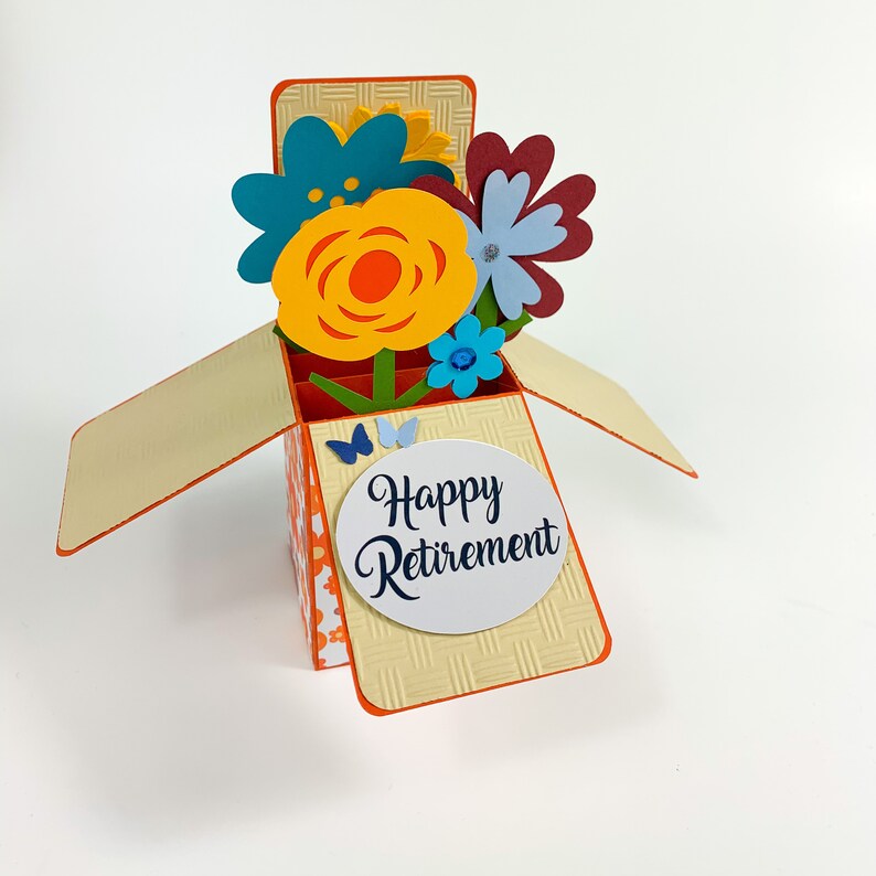 Happy Retirement Pop up Card: Handmade Floral Gift - Etsy
