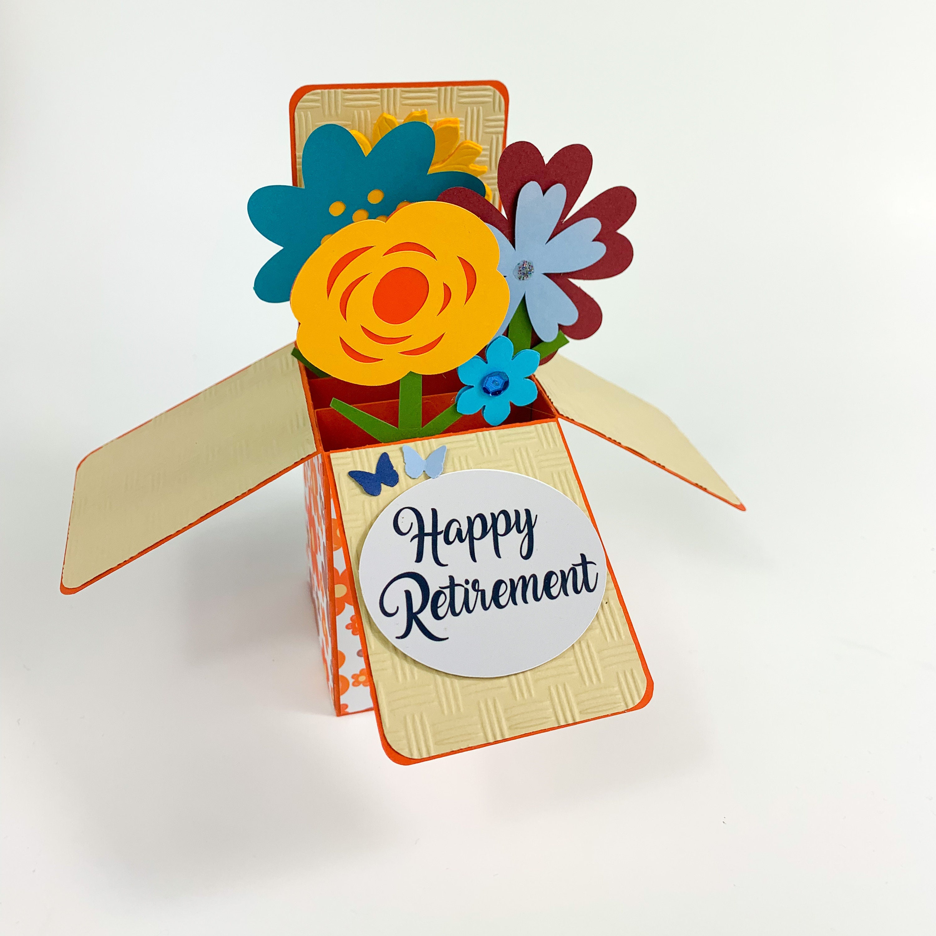 Happy Retirement Pop up Card: Handmade Floral Gift - Etsy