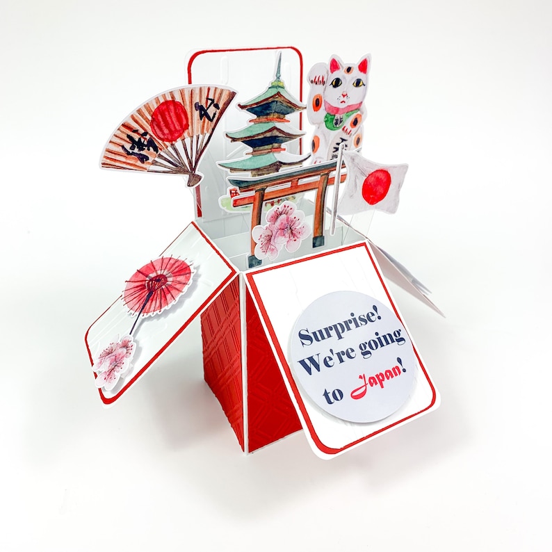 Japan Travel Reveal Pop up Card Pop up Card Japan Travel - Etsy