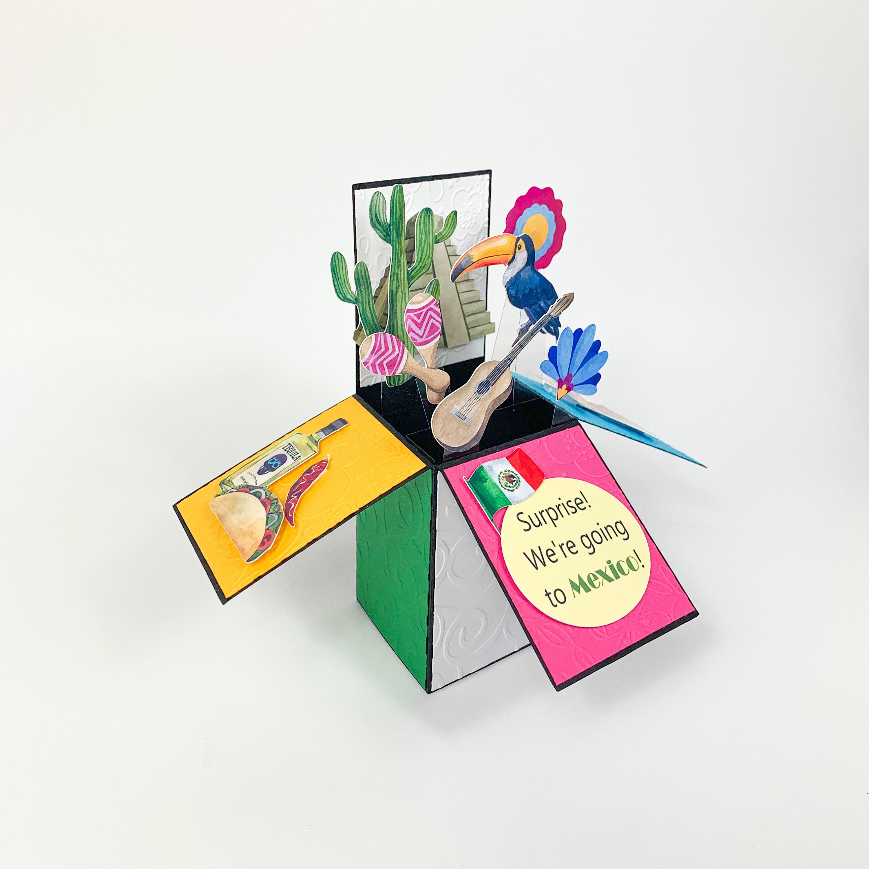 Mexico Travel Reveal Card 3D Card Mexico Mexico Surprise - Etsy
