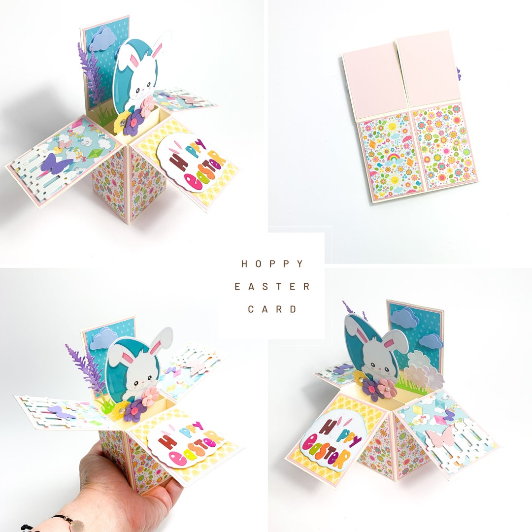 Easter Card Scrapbook, Pop up Card, Easter Gift, Spring Card, Spring ...