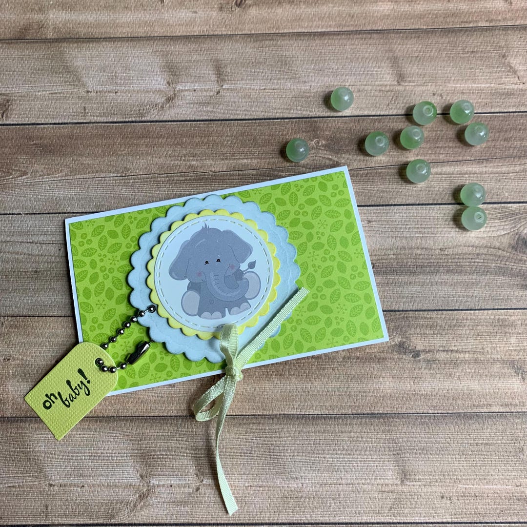 Baby Elephant Gift Card Holder: Baby Shower Boy Envelope - Etsy