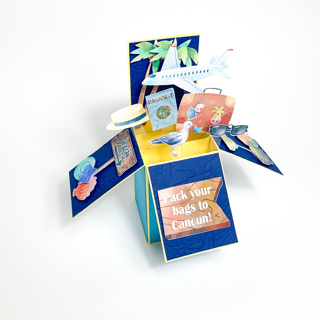 Cancun Travel Reveal Card, Pack Your Bags to Cancun, Vacation Surprise ...