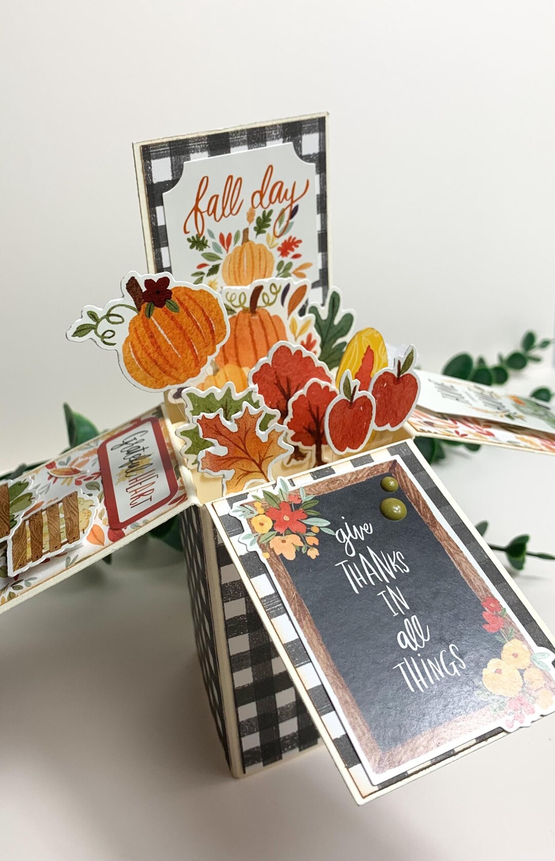 Handmade Fall Pop-up Card: Thanksgiving, Birthday, Anniversary - Etsy