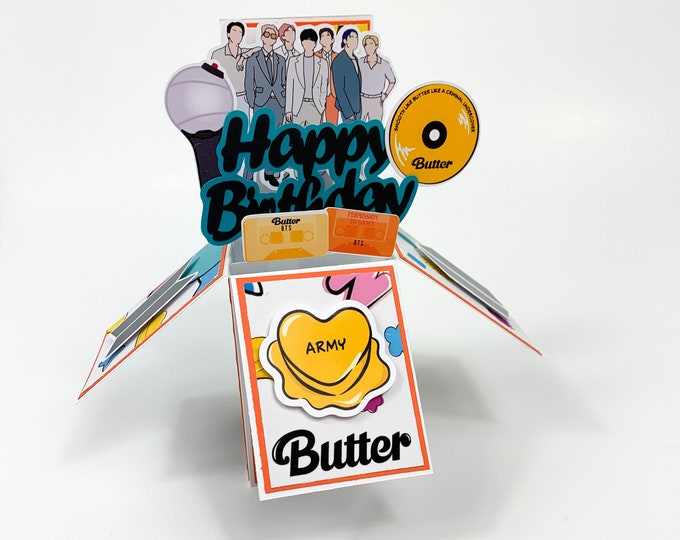 Kpop Singers, KPOP Card, Birthday Card, Pop up Card, Kpop Birthday Card ...