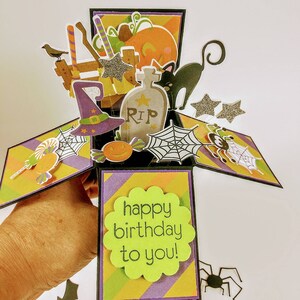 Halloween Birthday Card Pop up Card Children Halloween | Etsy