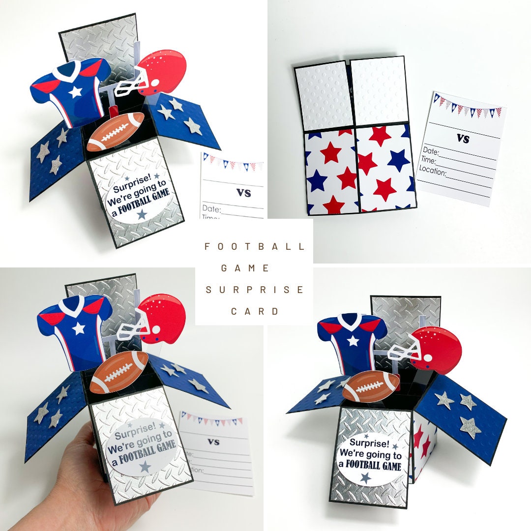 Football Game Surprise Card Pop up Card Football NFL Game - Etsy