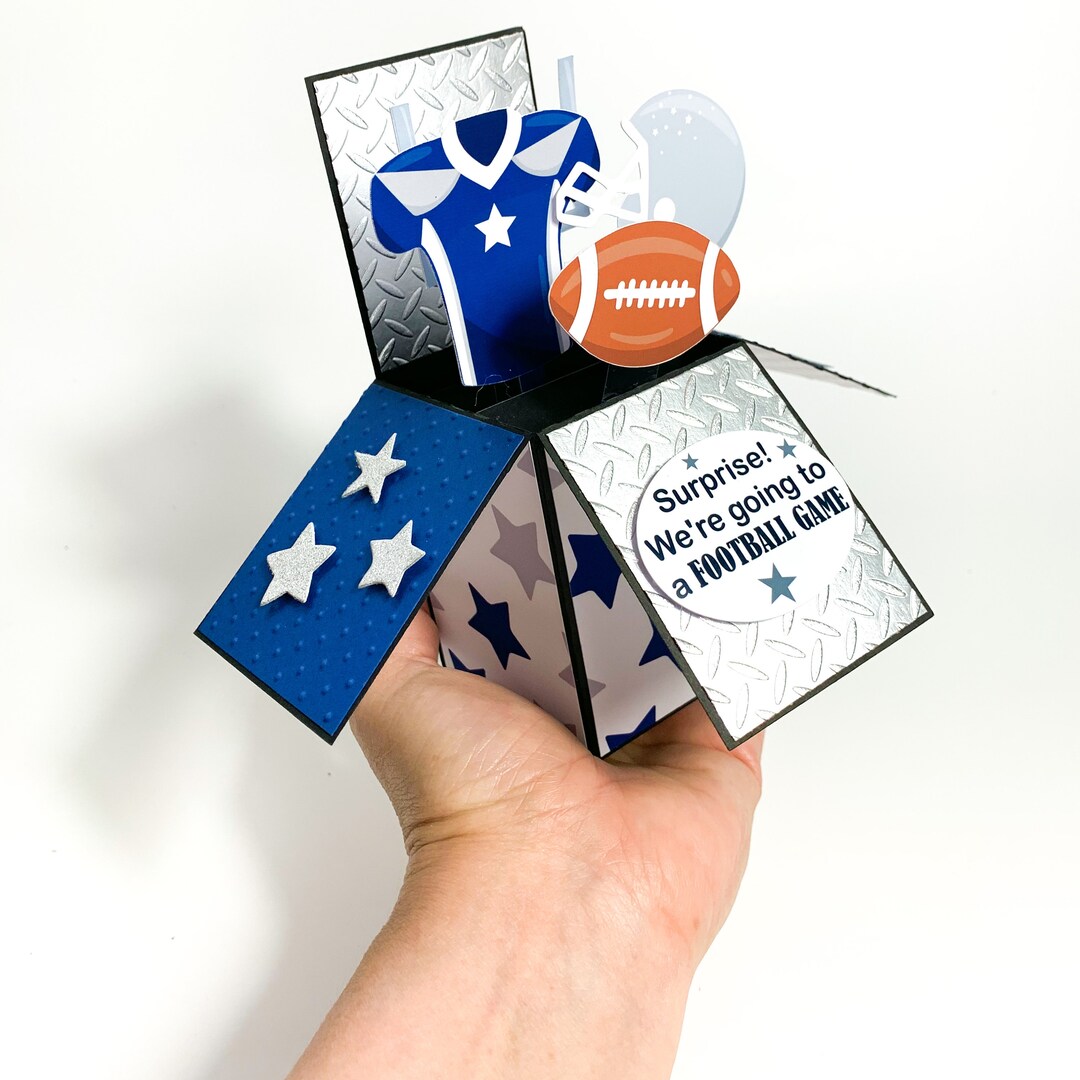 Football Game Surprise Card, Pop up Card Football, Birthday Surprise ...
