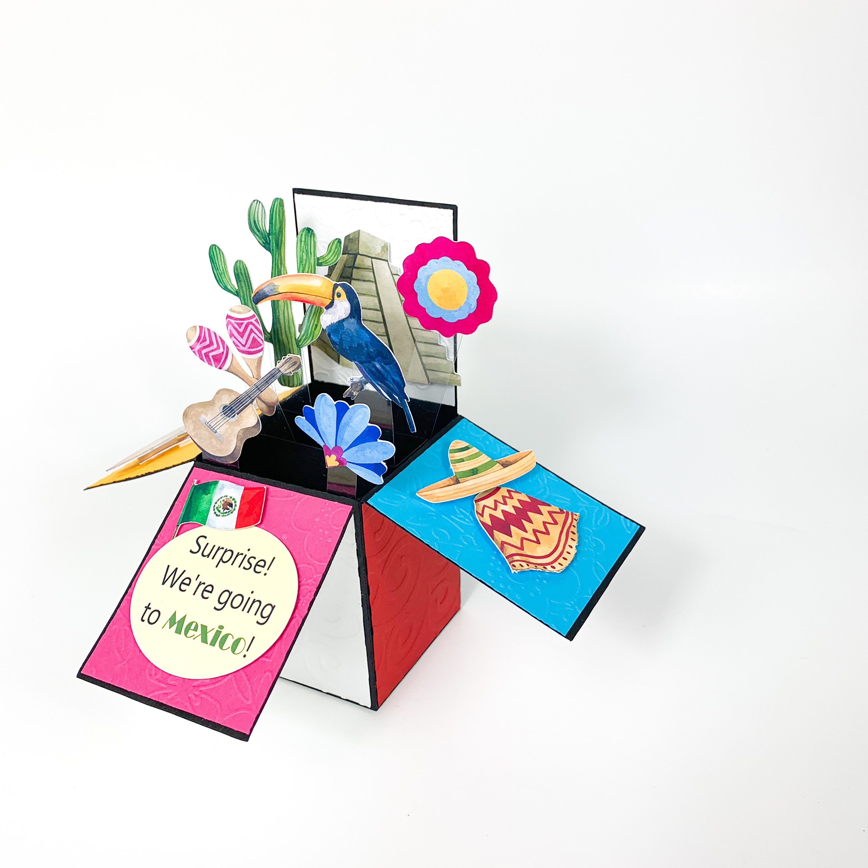 Mexico Travel Reveal Card 3D Card Mexico Mexico Surprise - Etsy