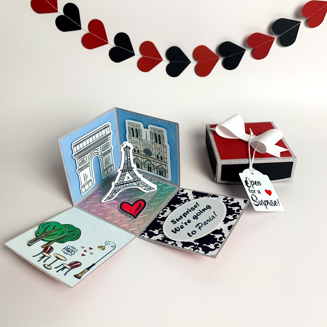 Paris Travel Reveal Surprise Box: Vacation Announcement Gift - Etsy