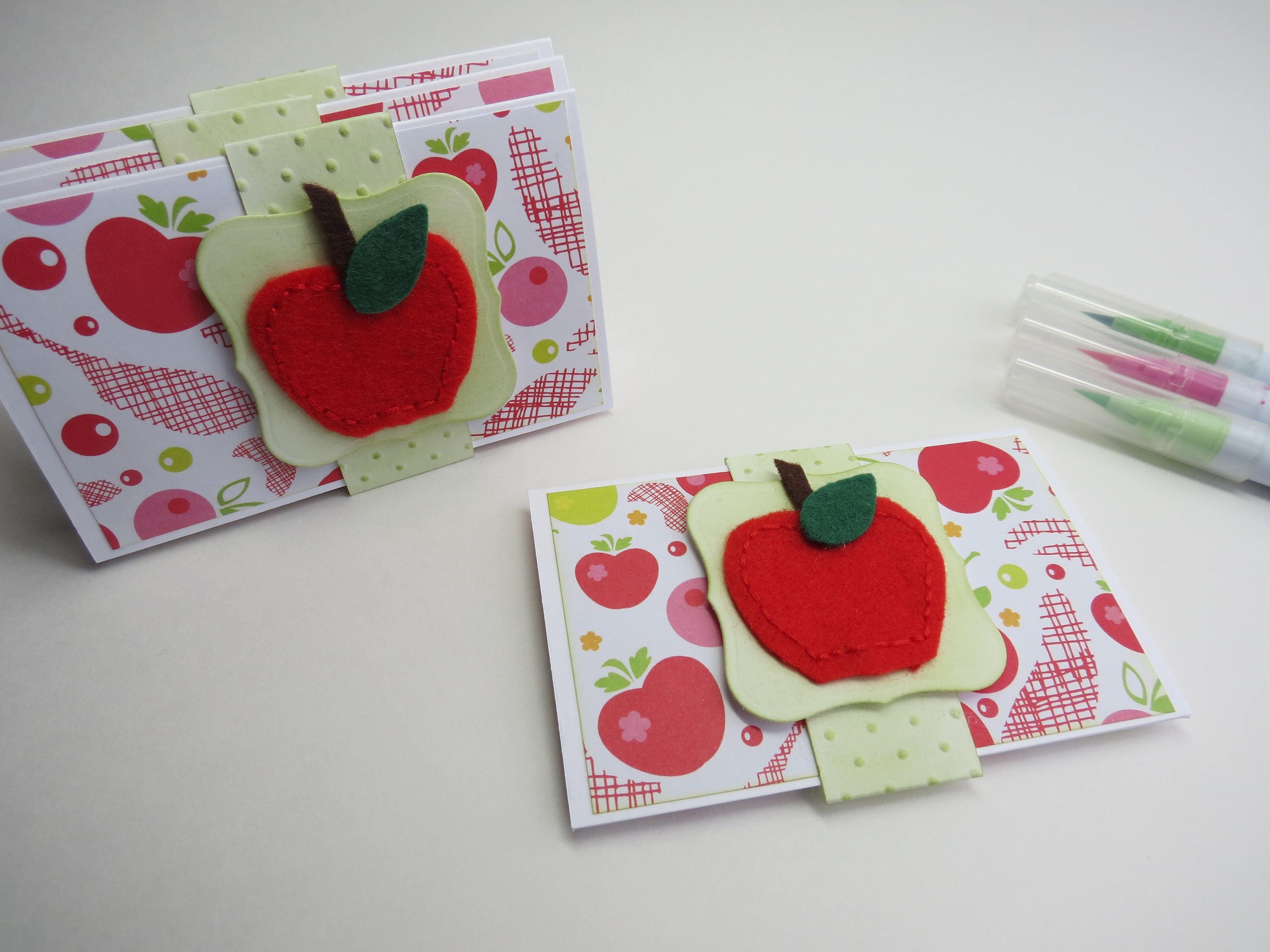 Apple gift card holder apple gift card holder set back to | Etsy
