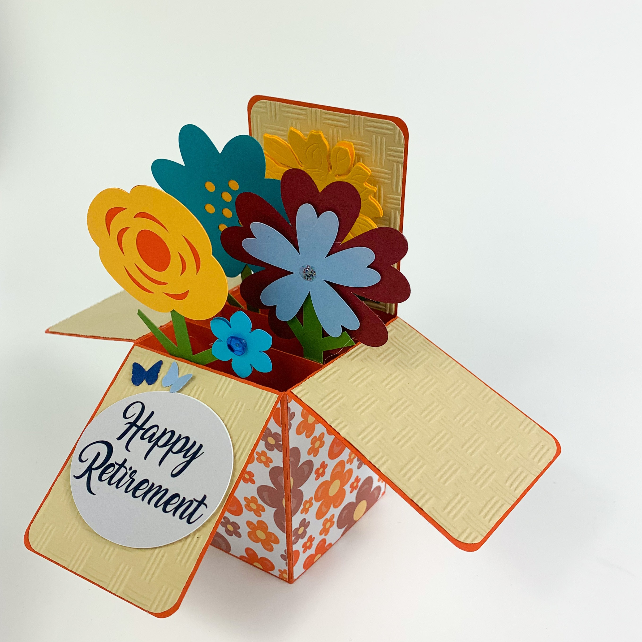 Happy Retirement Pop up Card: Handmade Floral Gift - Etsy