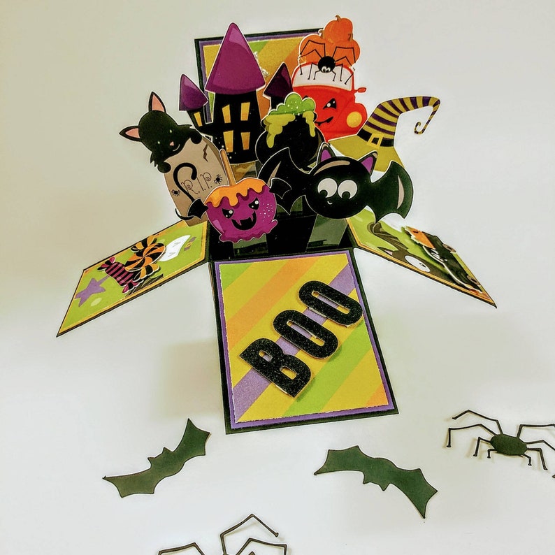 Halloween Card Halloween Pop up Card Children Halloween - Etsy