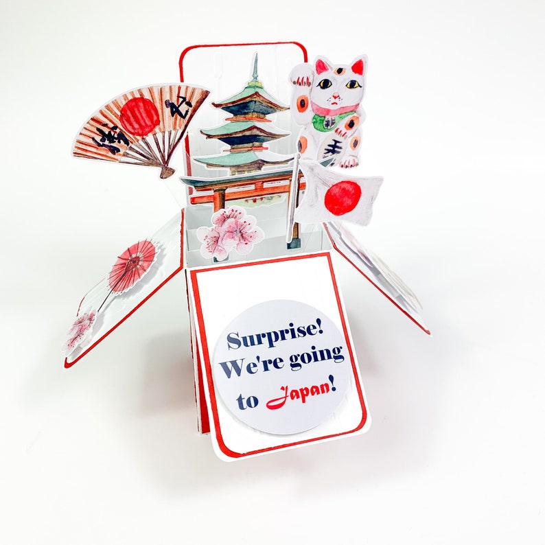 Japan Travel Reveal Pop up Card Pop up Card Japan Travel - Etsy