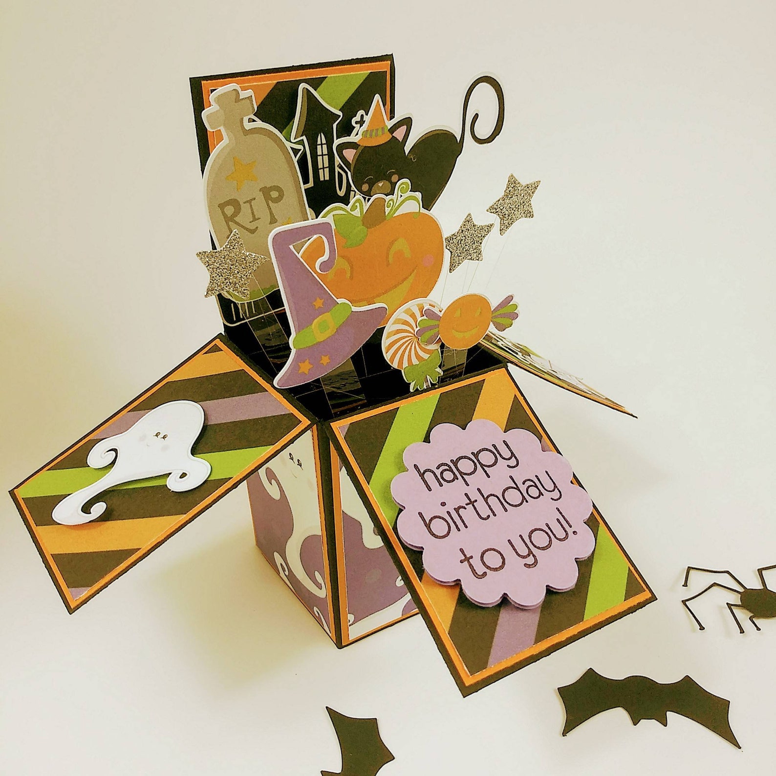 Halloween Birthday Card Halloween Pop up Card Card for - Etsy