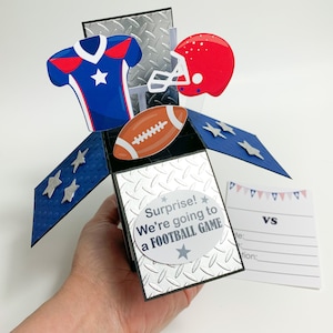 Football Game Surprise Card, Pop up Card Football, Birthday Surprise ...