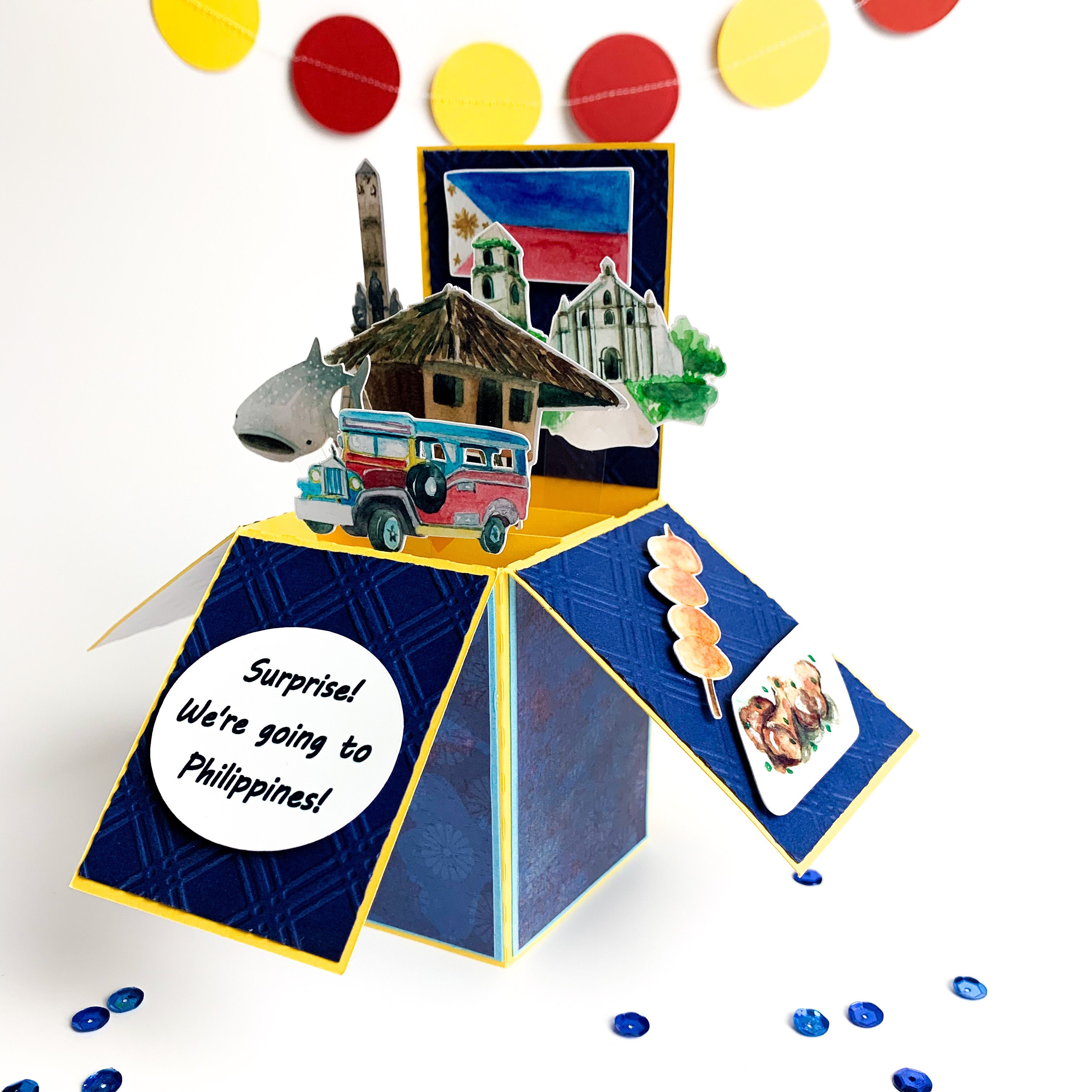 Philippines Travel Reveal Card: Family Vacation Surprise - Etsy
