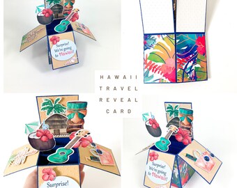 Aloha Card Pop up Card With Palm Tree and Hawaiian Island - Etsy