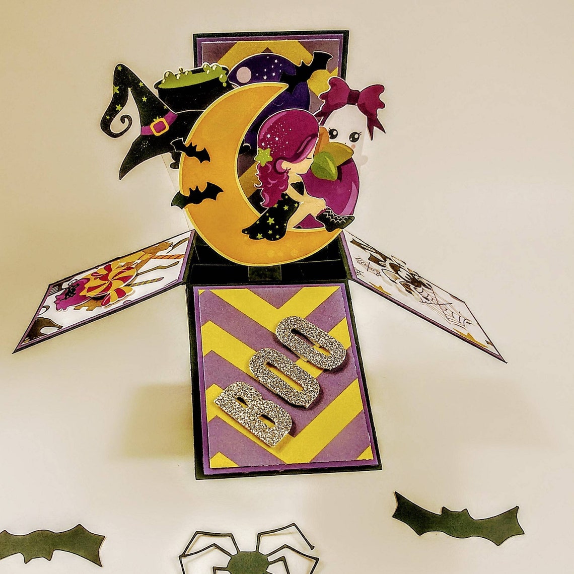 Halloween girl Halloween pop up card halloween decor | Etsy