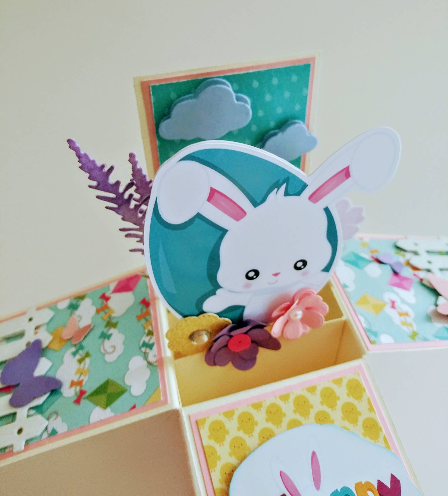 Easter Card Scrapbook Pop up Card Easter Gift Spring Card - Etsy