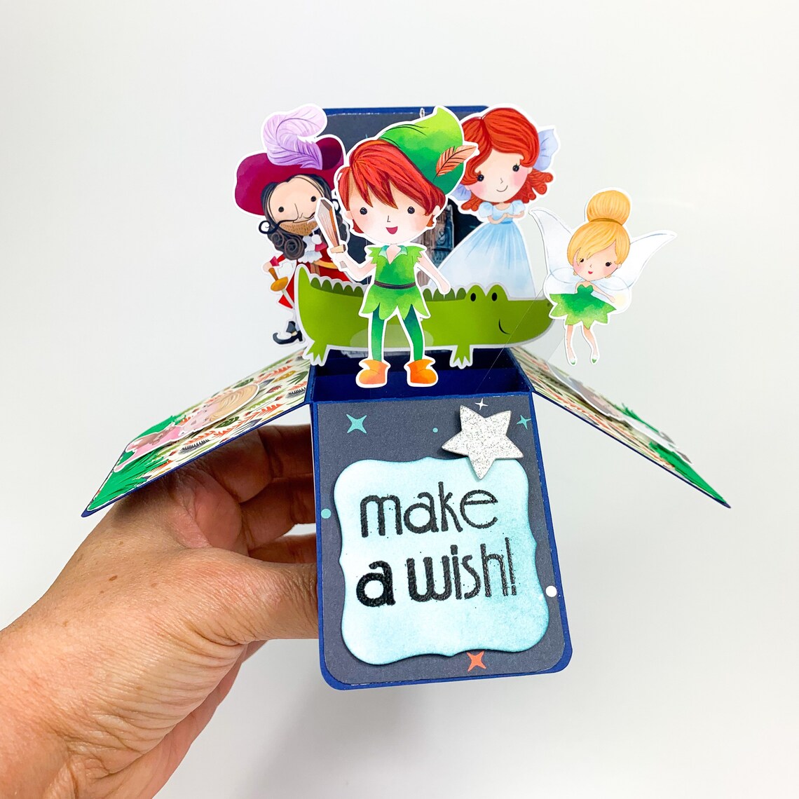 Peter Pan Card Pop up Card Neverland Peter Pan Lovers Card - Etsy