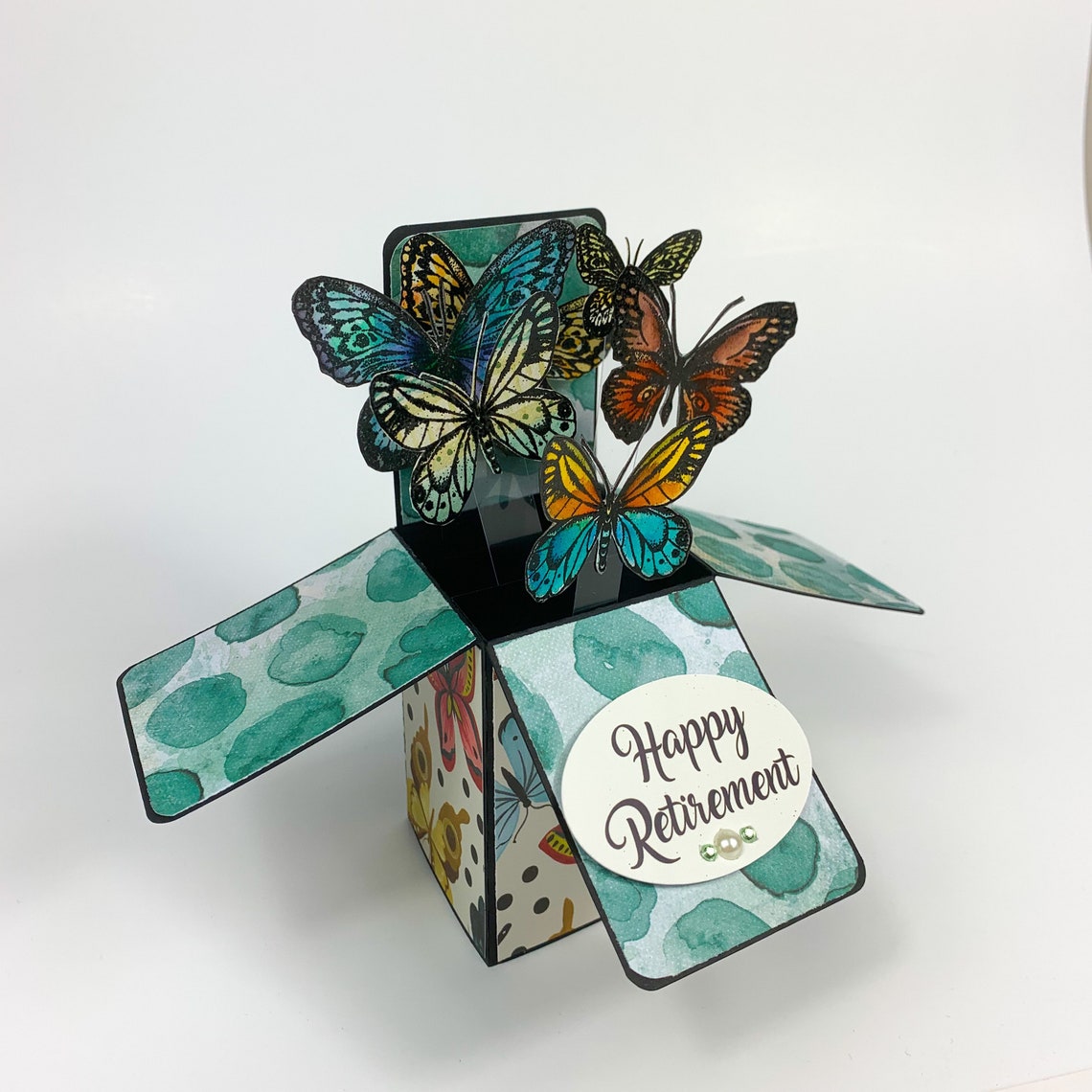 Happy Retirement Pop up Card Butterflies Card Best Friend - Etsy