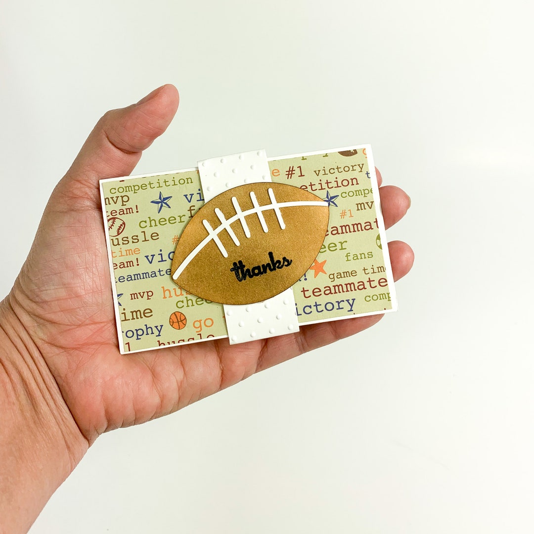 Football Coach Gift Card Holder: Thank You Cardstock Gift - Etsy