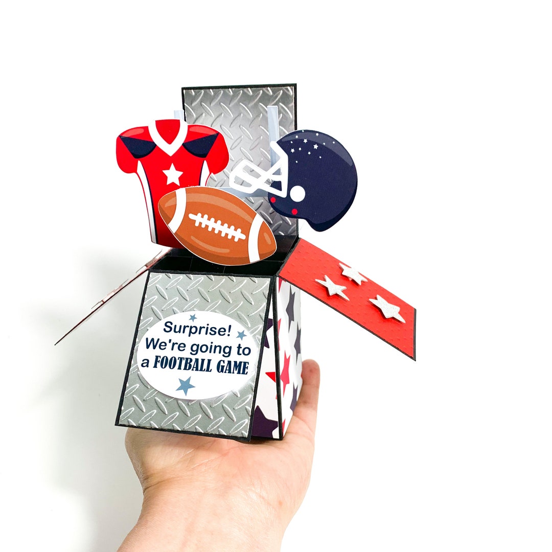 Football Game Surprise Card, Pop up Card Football, Birthday Surprise ...