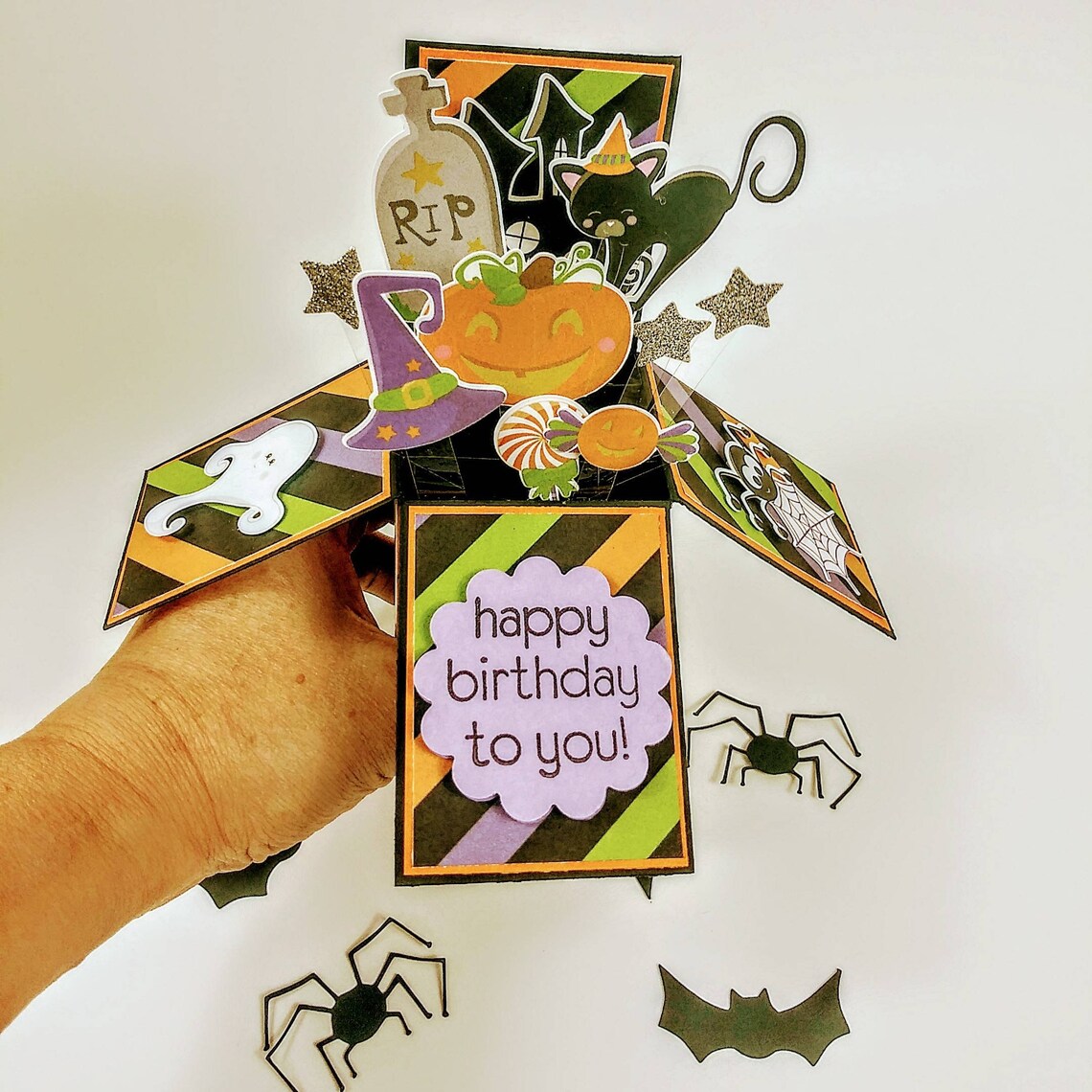 Halloween Birthday Card Halloween Pop up Card Card for | Etsy