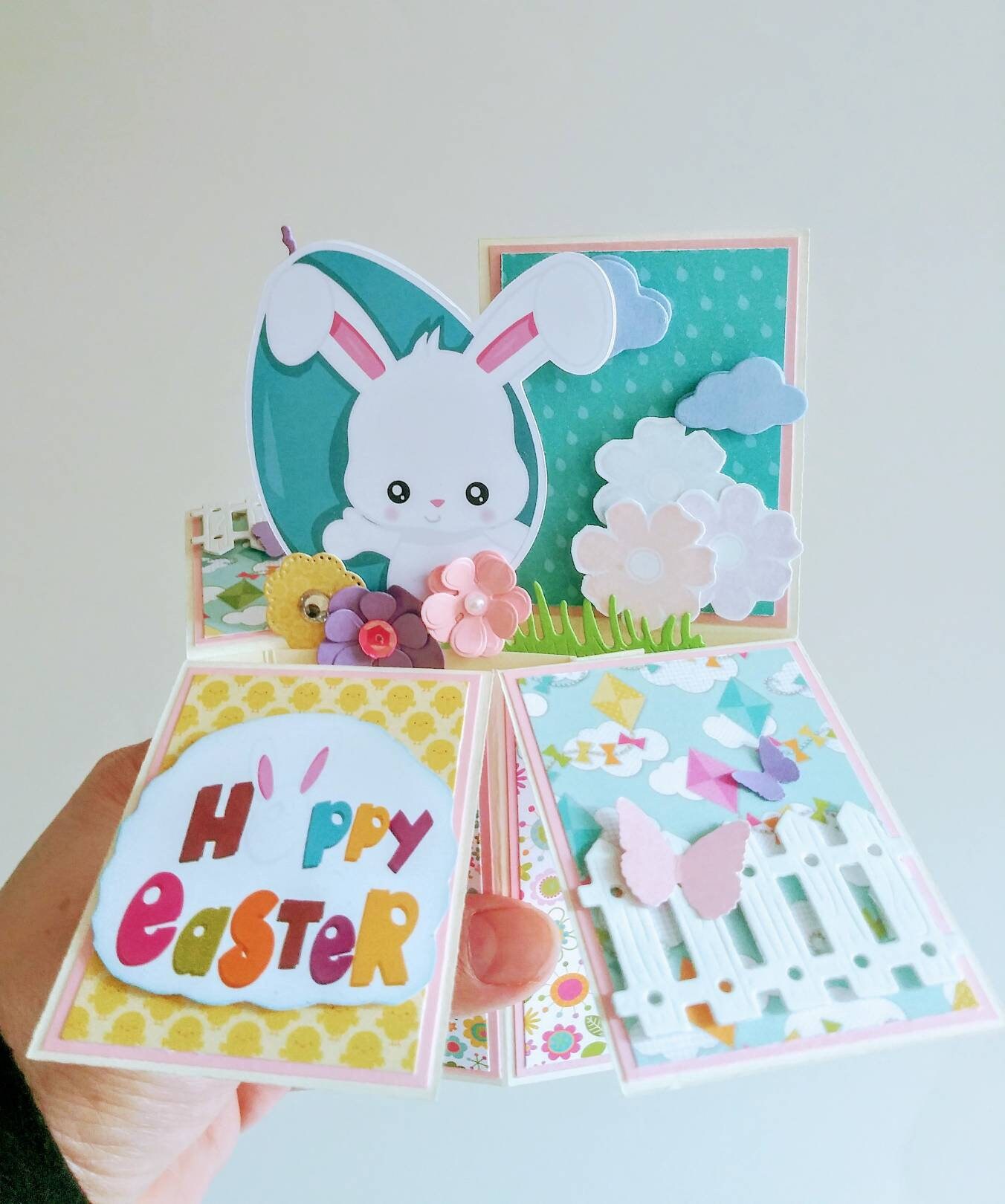 Easter Card Scrapbook Pop up Card Easter Gift Spring Card - Etsy