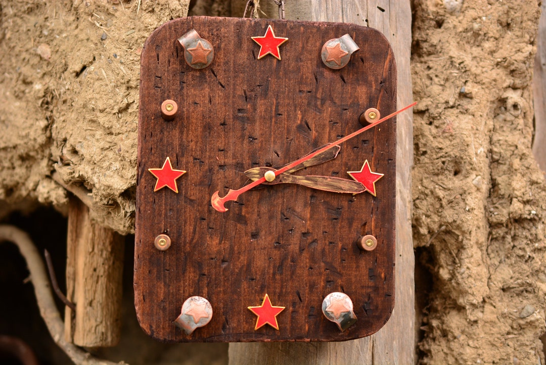 Military Wall Clock,wood Wall Clock,army Wall Clock,red Star Clock ...