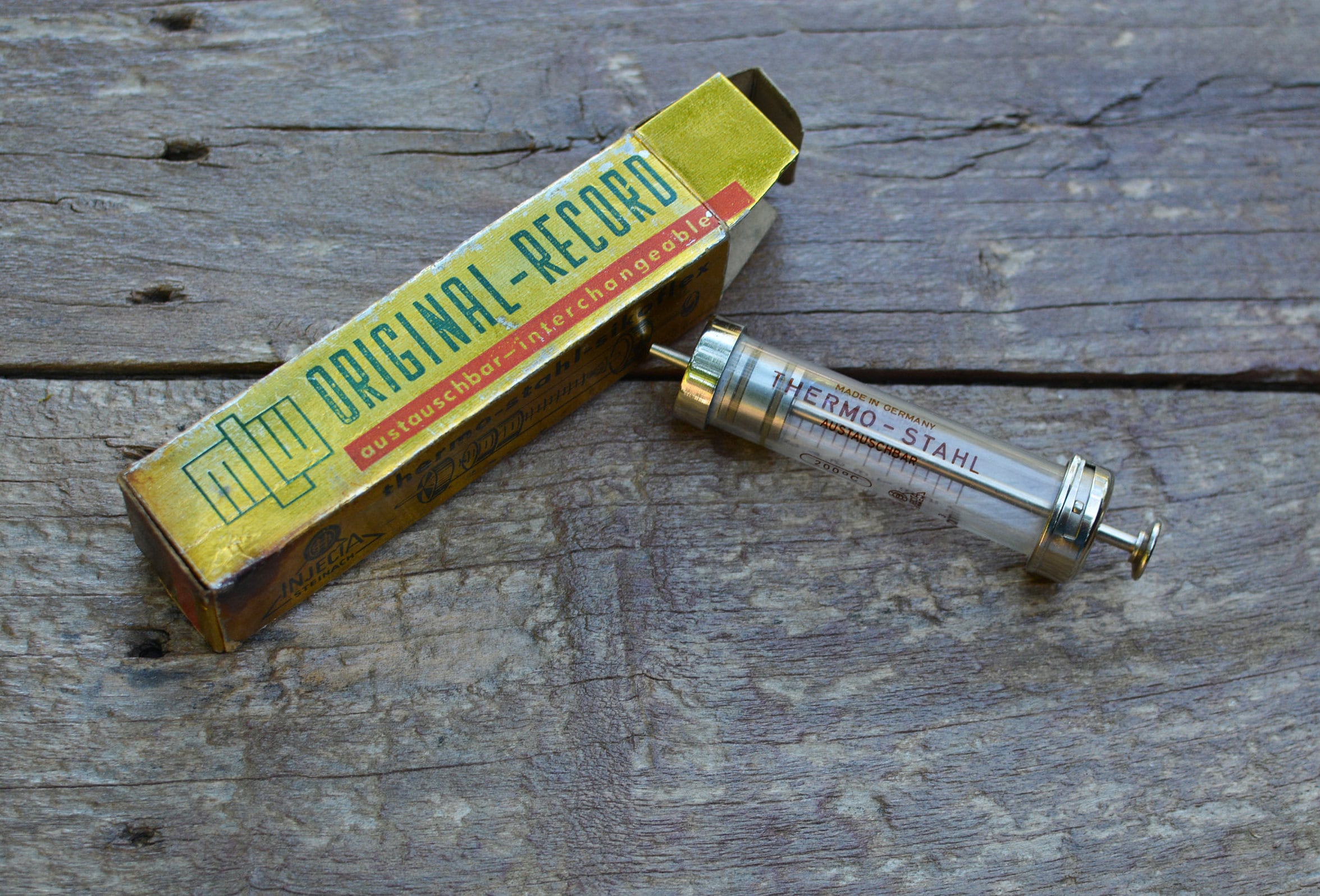 Old German Syringe Injecta,glass Syringe,original German Injecta ...